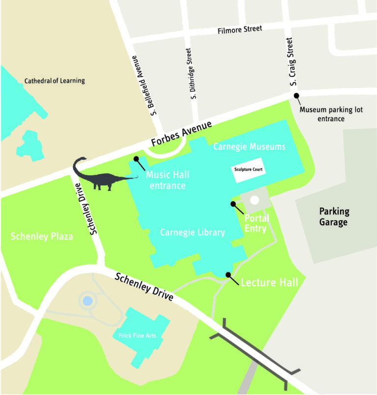 map to lecture hall 2023-01 - Pittsburgh Arts & Lectures